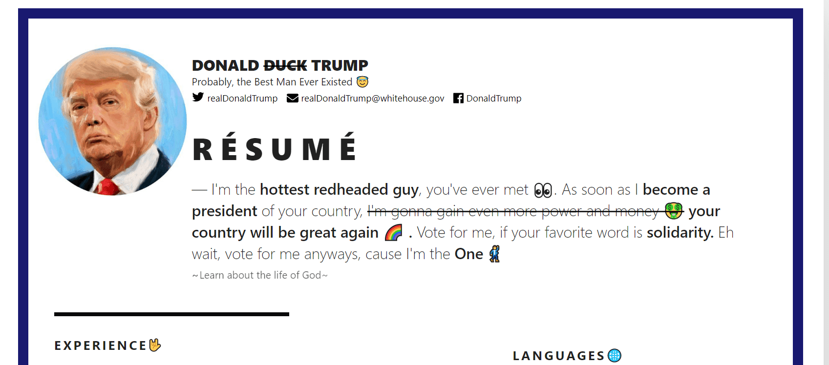 Donald Trump — Résumé